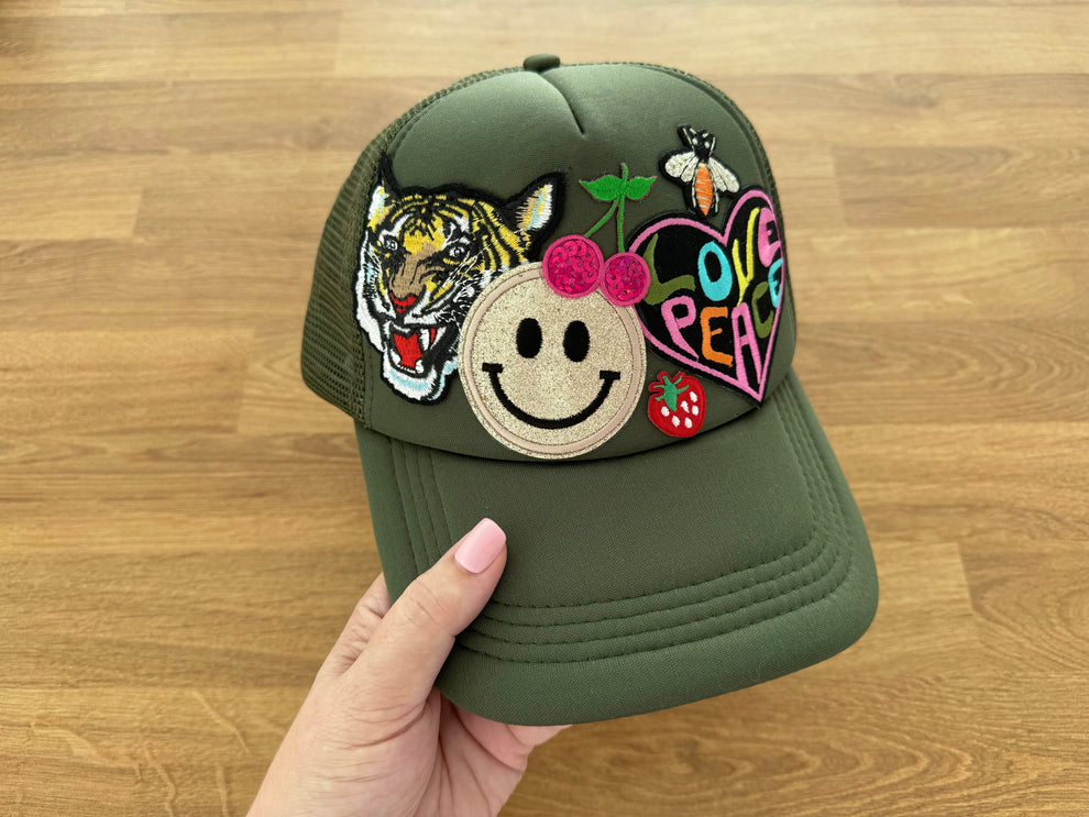 Embroidered Trucker Cap - PATCH COLLAGE – OOPSIDAISI